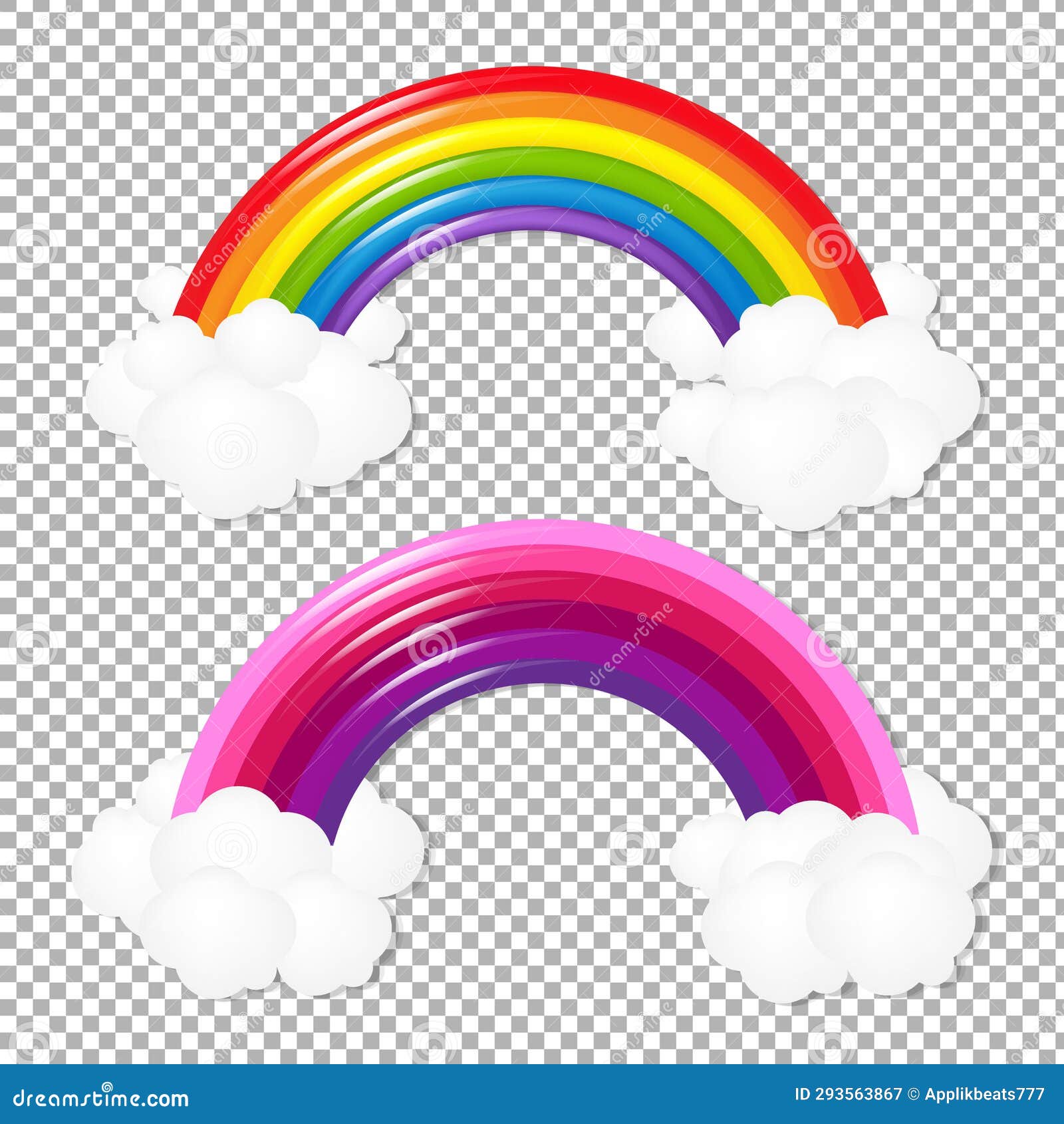 Colorful Rainbow Set stock vector. Illustration of drawing - 293563867