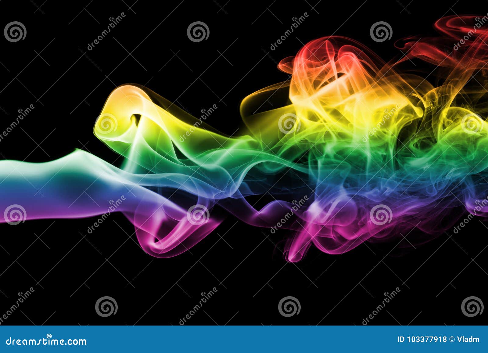 Colorful rainbow smoke stock photo. Image of incense - 103377918