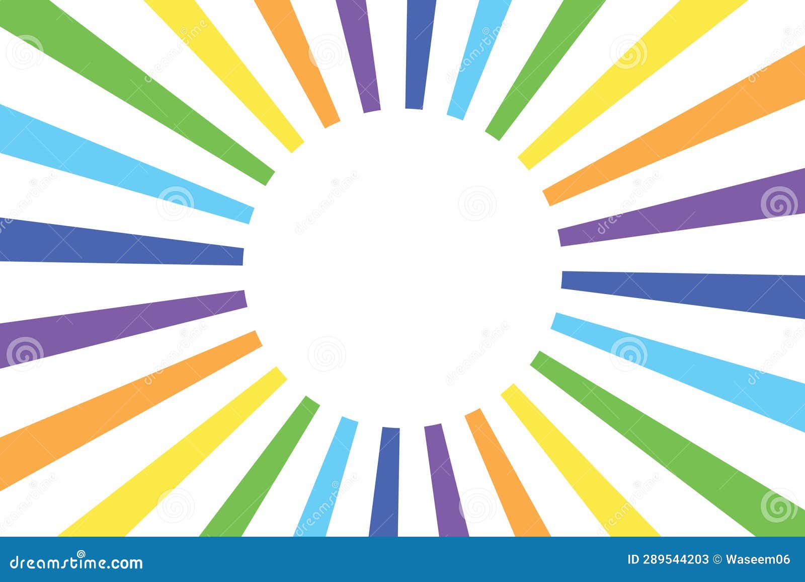 Colorful Rainbow Sunburst Background Vector Illustration Stock Vector ...