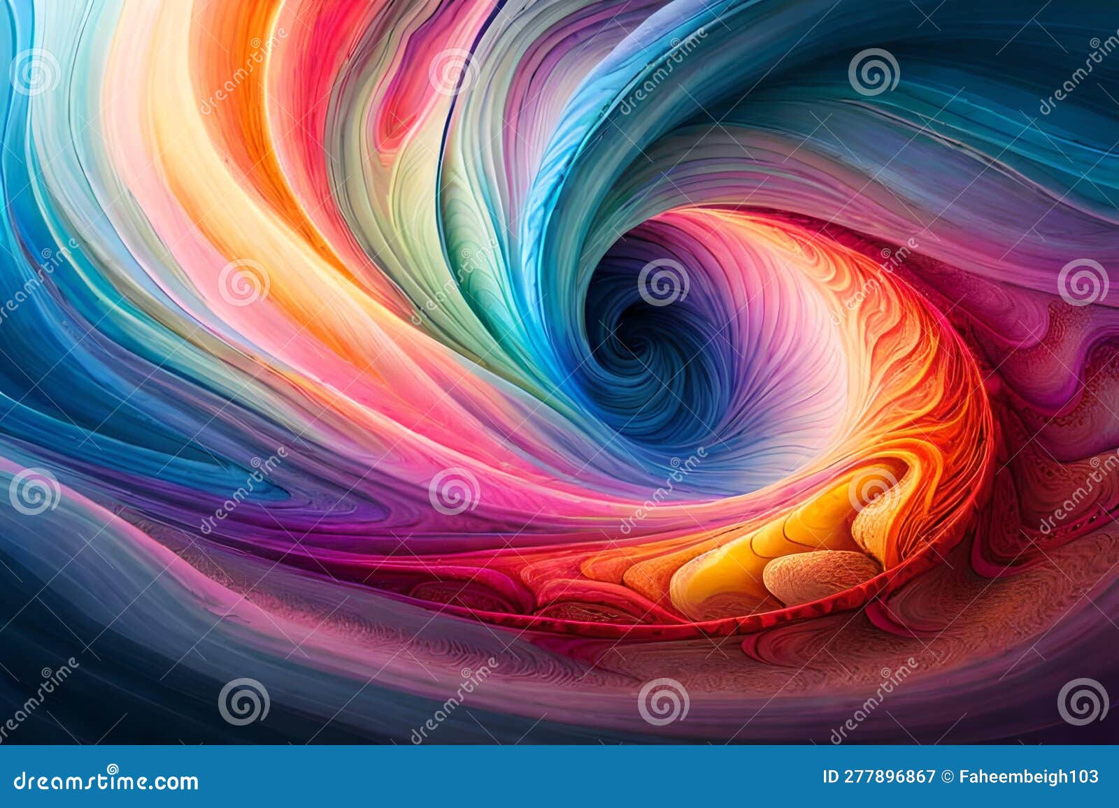 Colorful Rainbow Swirls. Ai Generated Stock Illustration - Illustration ...