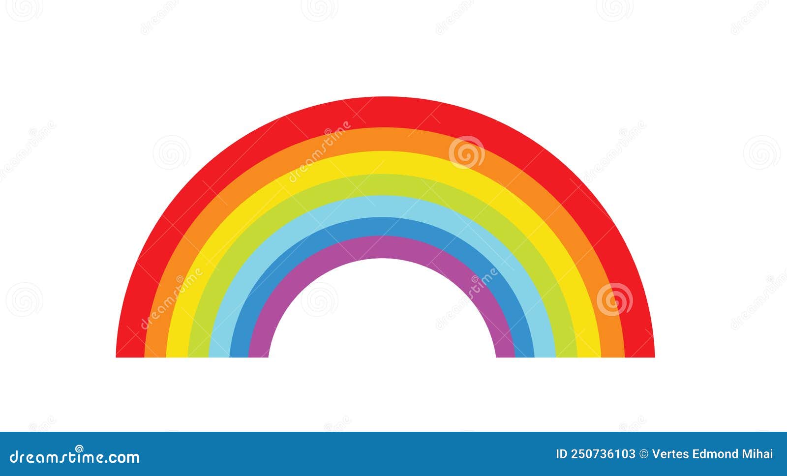 Rainbow Template. Abstract Colorful Spectrum Of Light. Vector ...