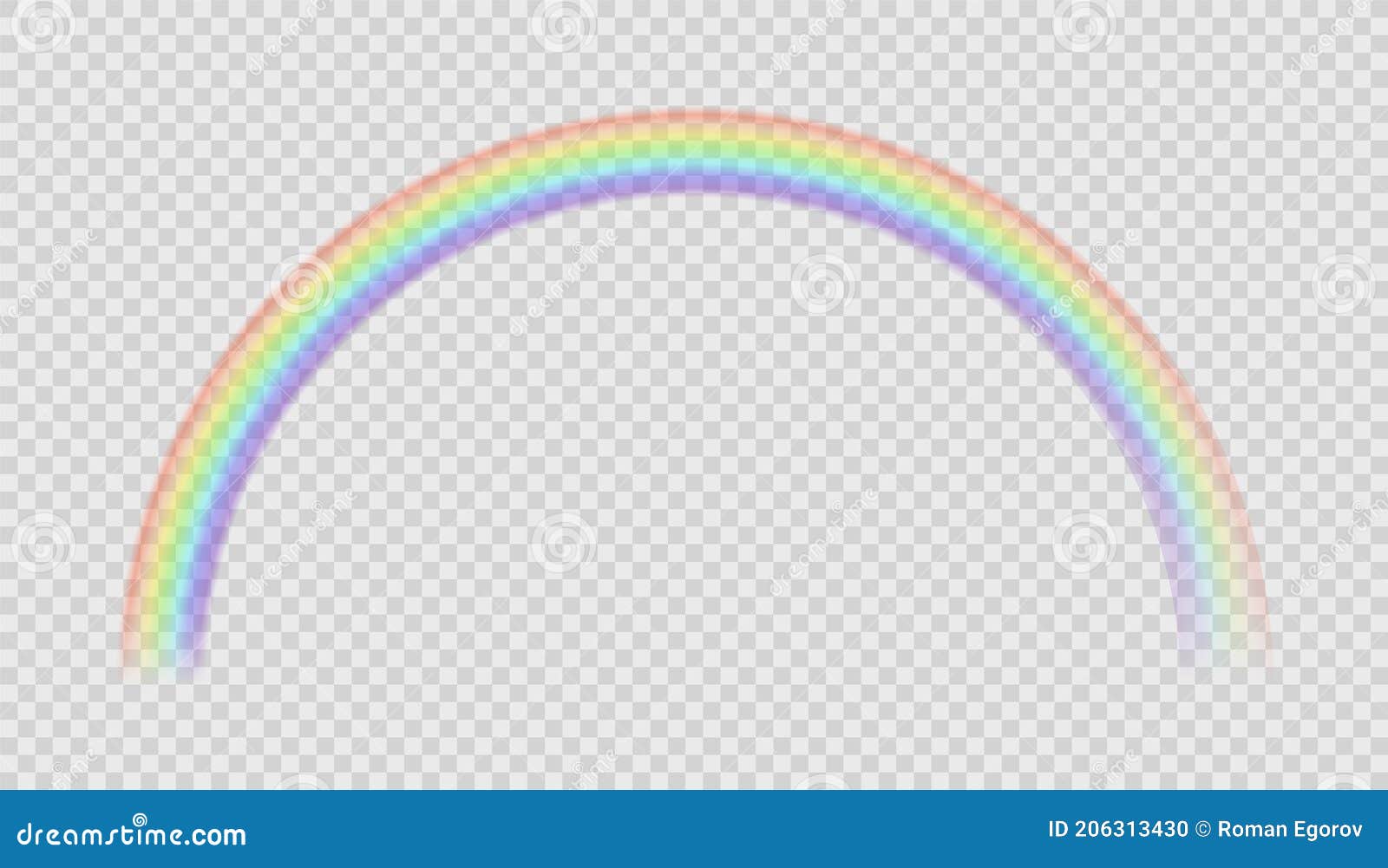 Colorful Rainbow. Vector Realistic Color Effect after Rain, Multicolor ...