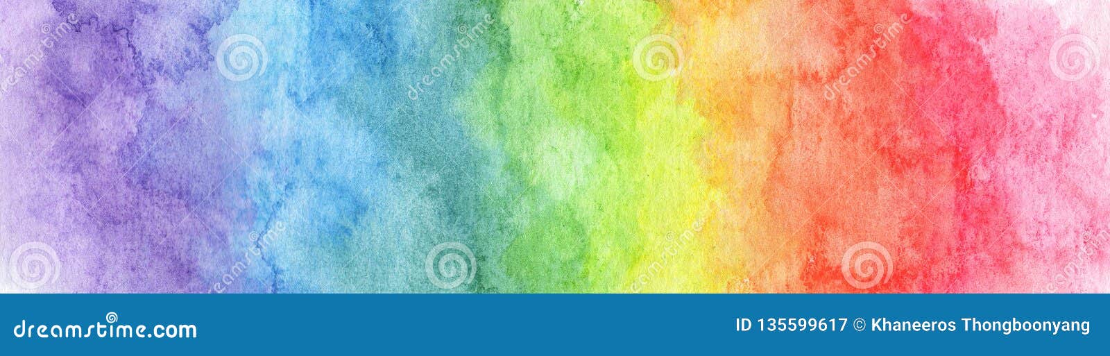Colorful Rainbow Watercolor Background - Abstract Texture Stock ...