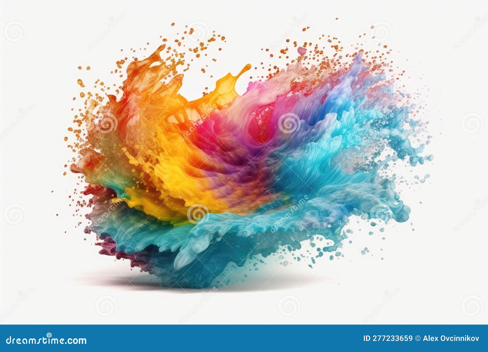 Colorful Rainbow Wave Splash Design Element for Invitations and Posters ...