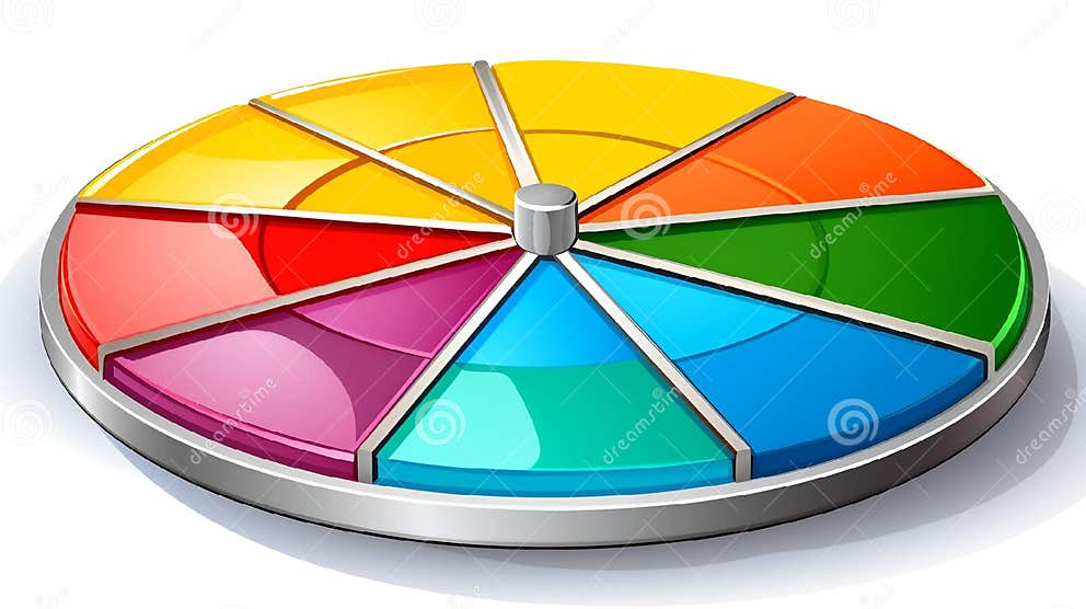 Colorful Rainbow Wheel Ready for Display, AI-generated. Stock ...