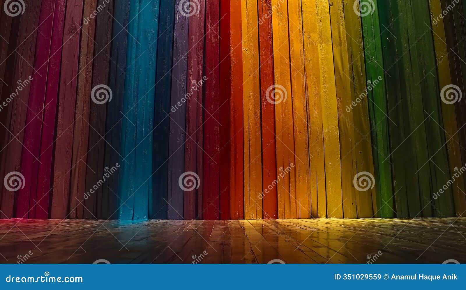Colorful Rainbow Wooden Wall Floor Background Royalty-Free Stock Photo ...