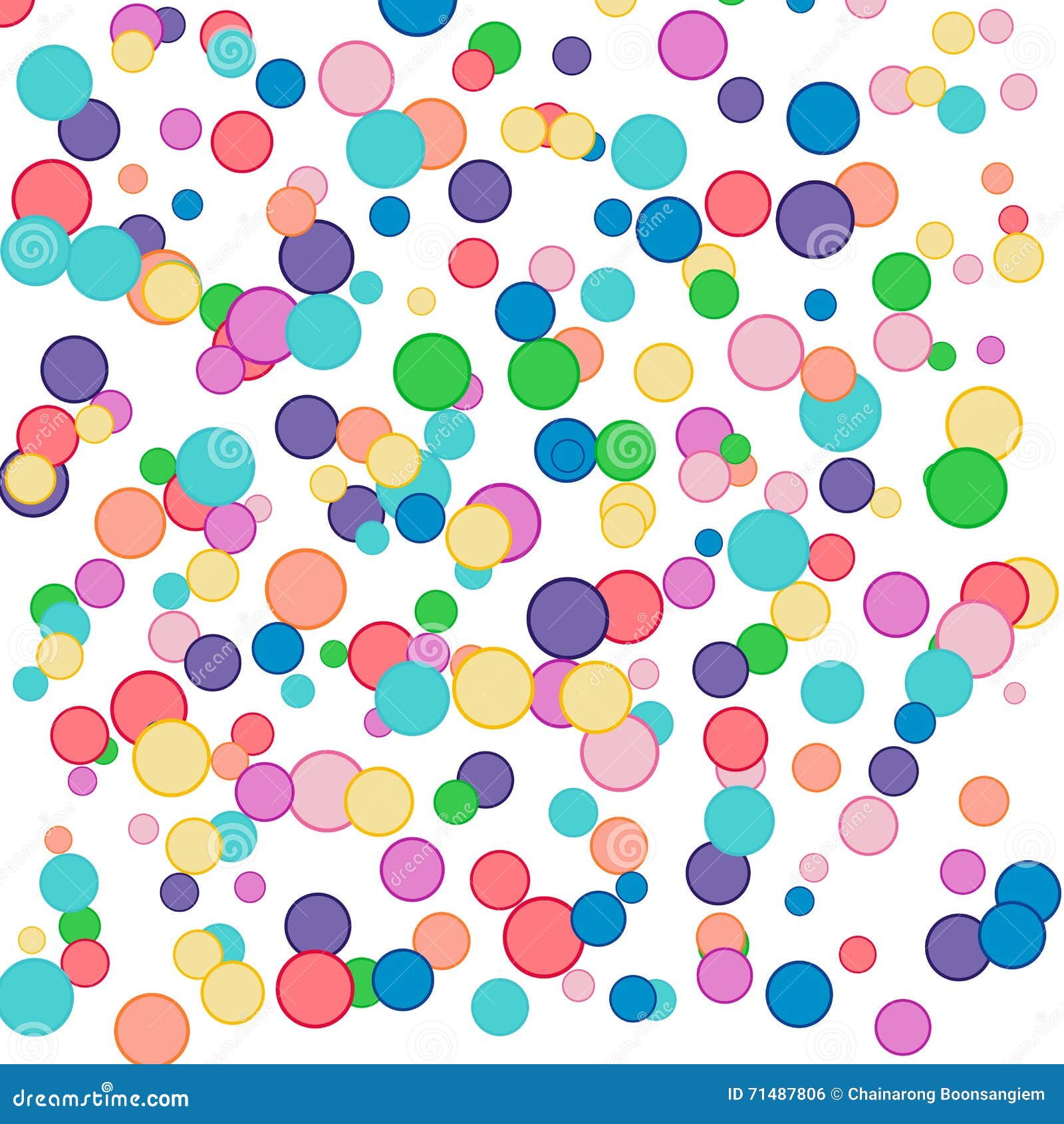 The Colorful Random Bubble Background Stock Vector - Illustration of ...
