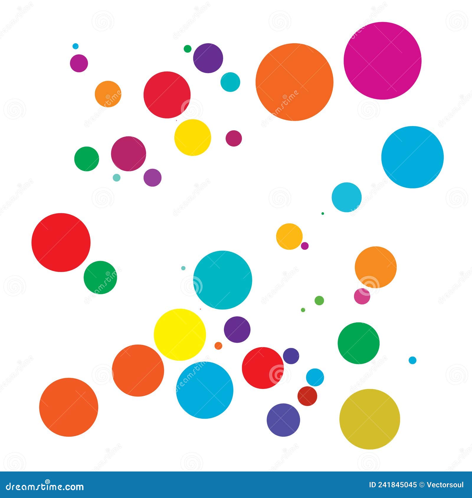 Colorful Random, Diffuse Circles, Dots Pattern. Scattered Speckles ...