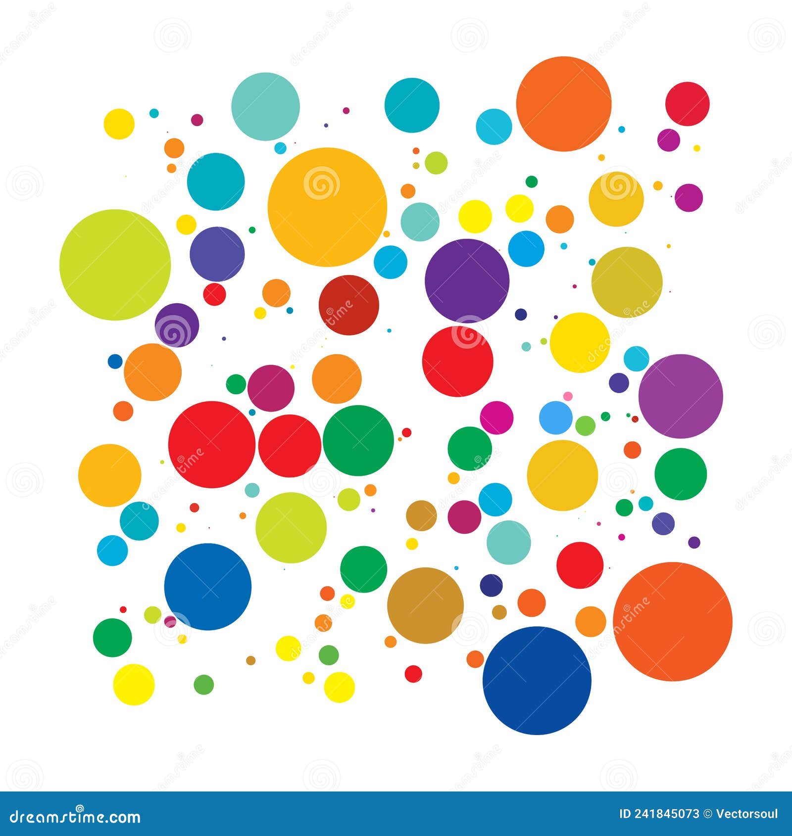 Colorful Random, Diffuse Circles, Dots Pattern. Scattered Speckles ...