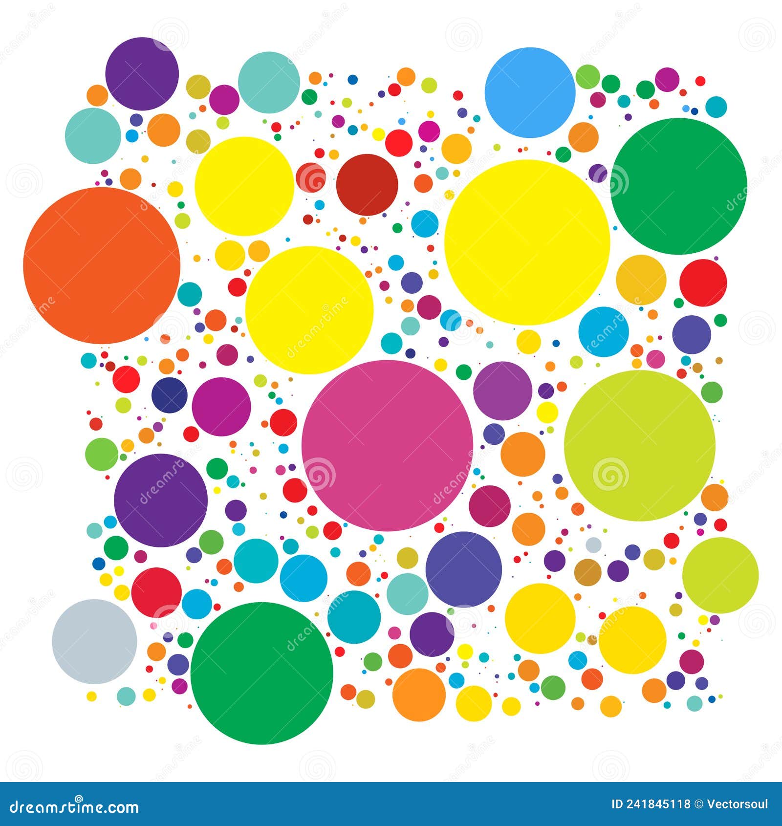 Colorful Random, Diffuse Circles, Dots Pattern. Scattered Speckles ...