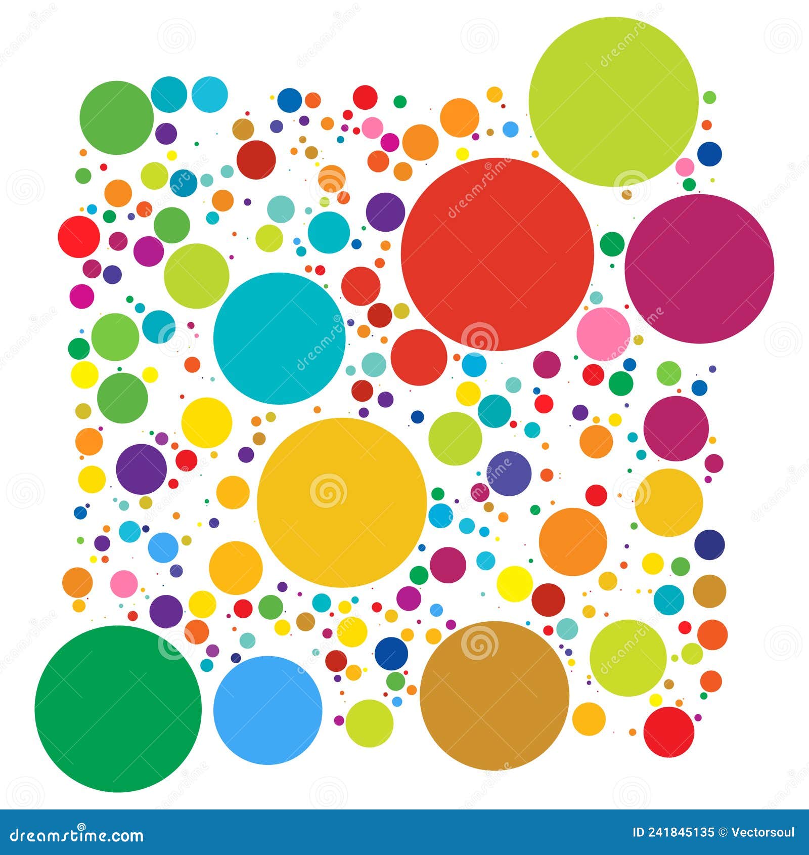 Colorful Random, Diffuse Circles, Dots Pattern. Scattered Speckles ...