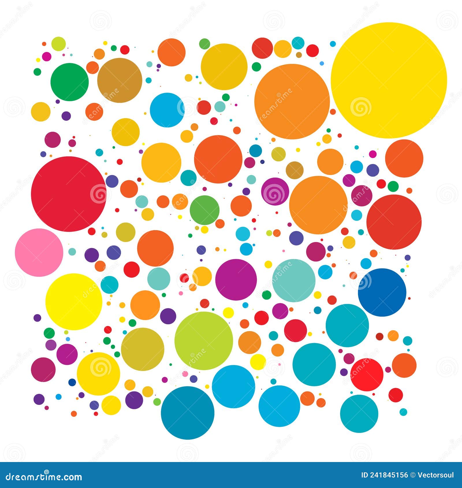 Colorful Random, Diffuse Circles, Dots Pattern. Scattered Speckles ...