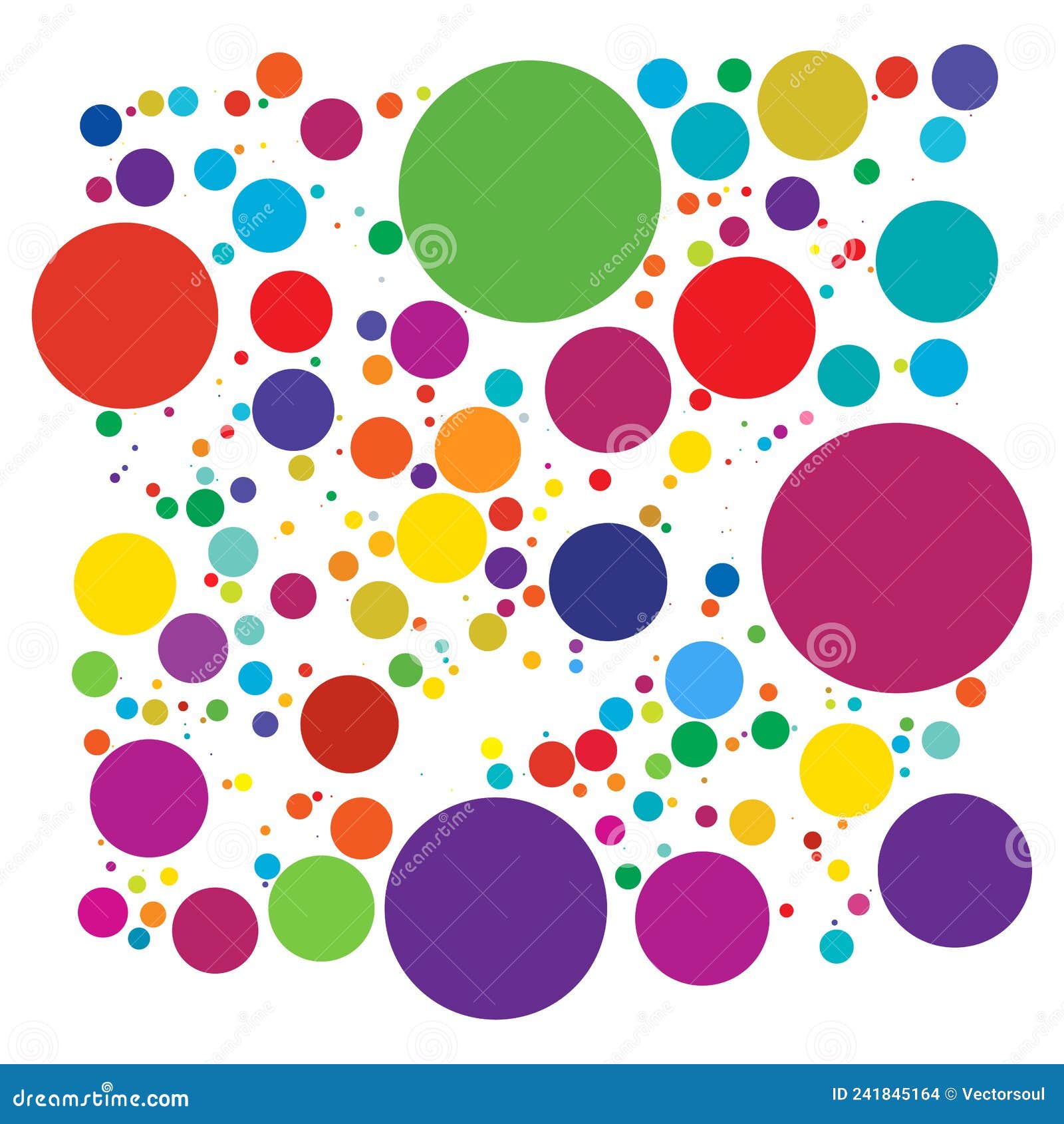 Colorful Random, Diffuse Circles, Dots Pattern. Scattered Speckles ...