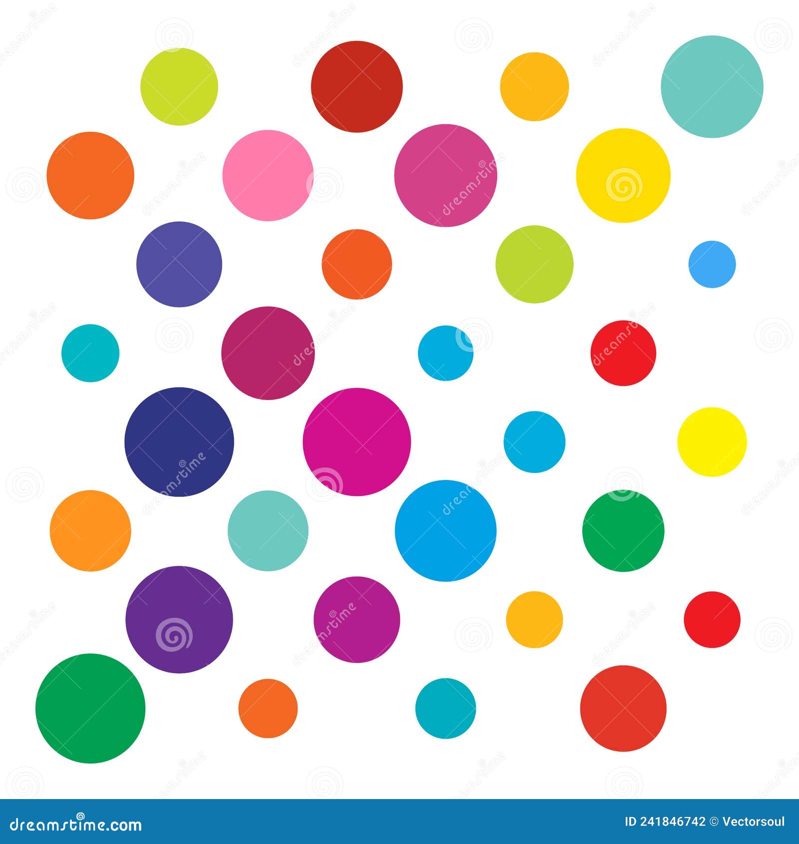 Colorful Random, Diffuse Circles, Dots Pattern. Scattered Speckles ...