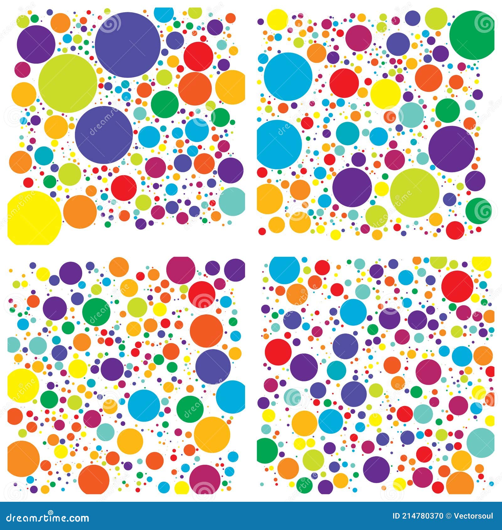 Colorful Random Dots, Circles. Dotted Vector Element, Pattern Set Stock Vector - Illustration of ...