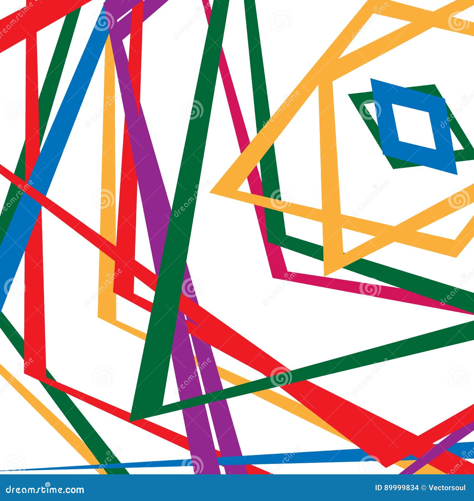 Colorful Random Edgy Pattern. Random Overlapping Shapes Forming Stock ...