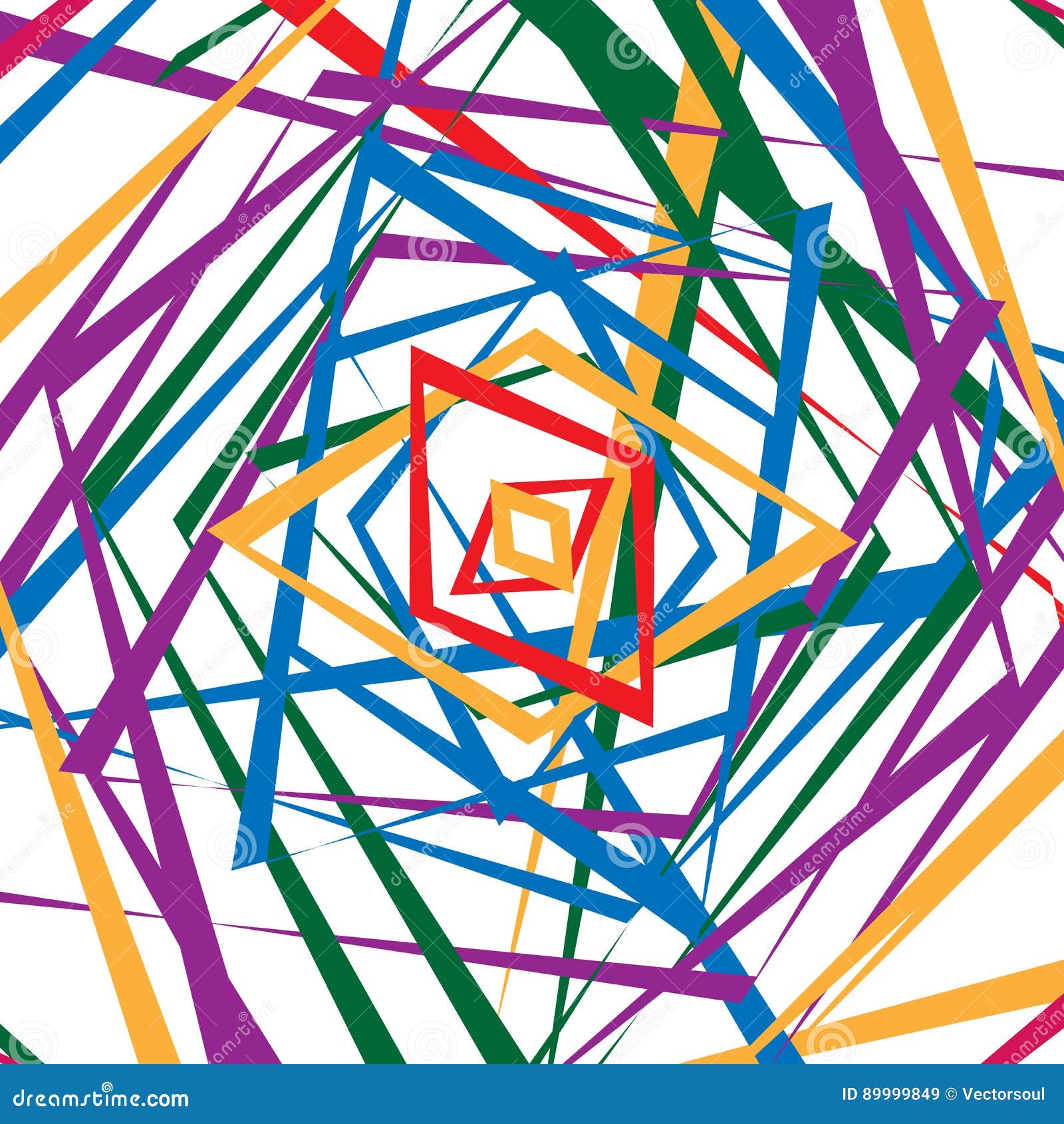 Colorful Random Edgy Pattern. Random Overlapping Shapes Forming Stock ...