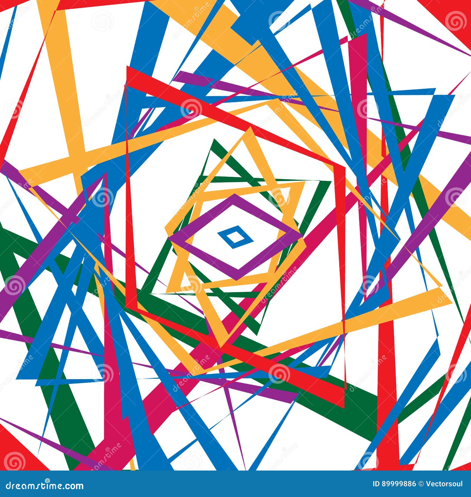 Colorful Random Edgy Pattern. Random Overlapping Shapes Forming Stock ...