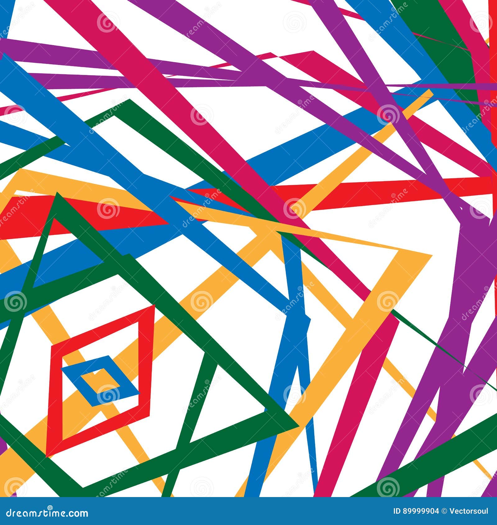 Colorful Random Edgy Pattern. Random Overlapping Shapes Forming Stock ...