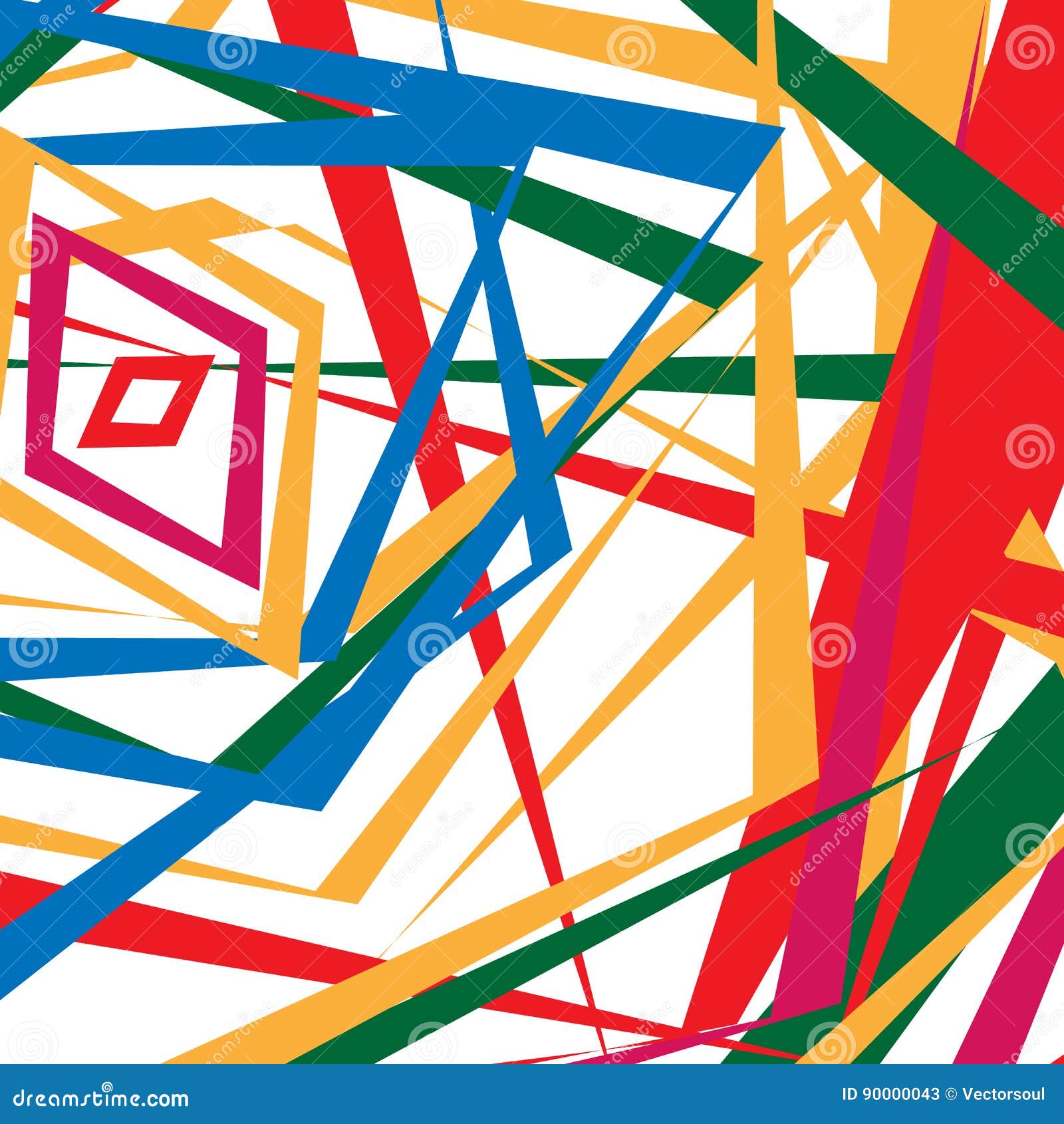 Colorful Random Edgy Pattern. Random Overlapping Shapes Forming Stock ...