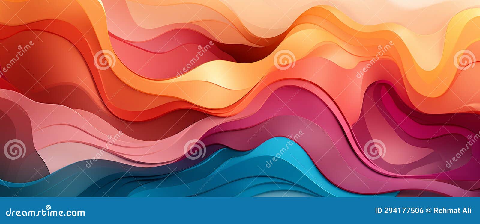 Colorful Random Waves Line Abstract Background Stock Photography ...