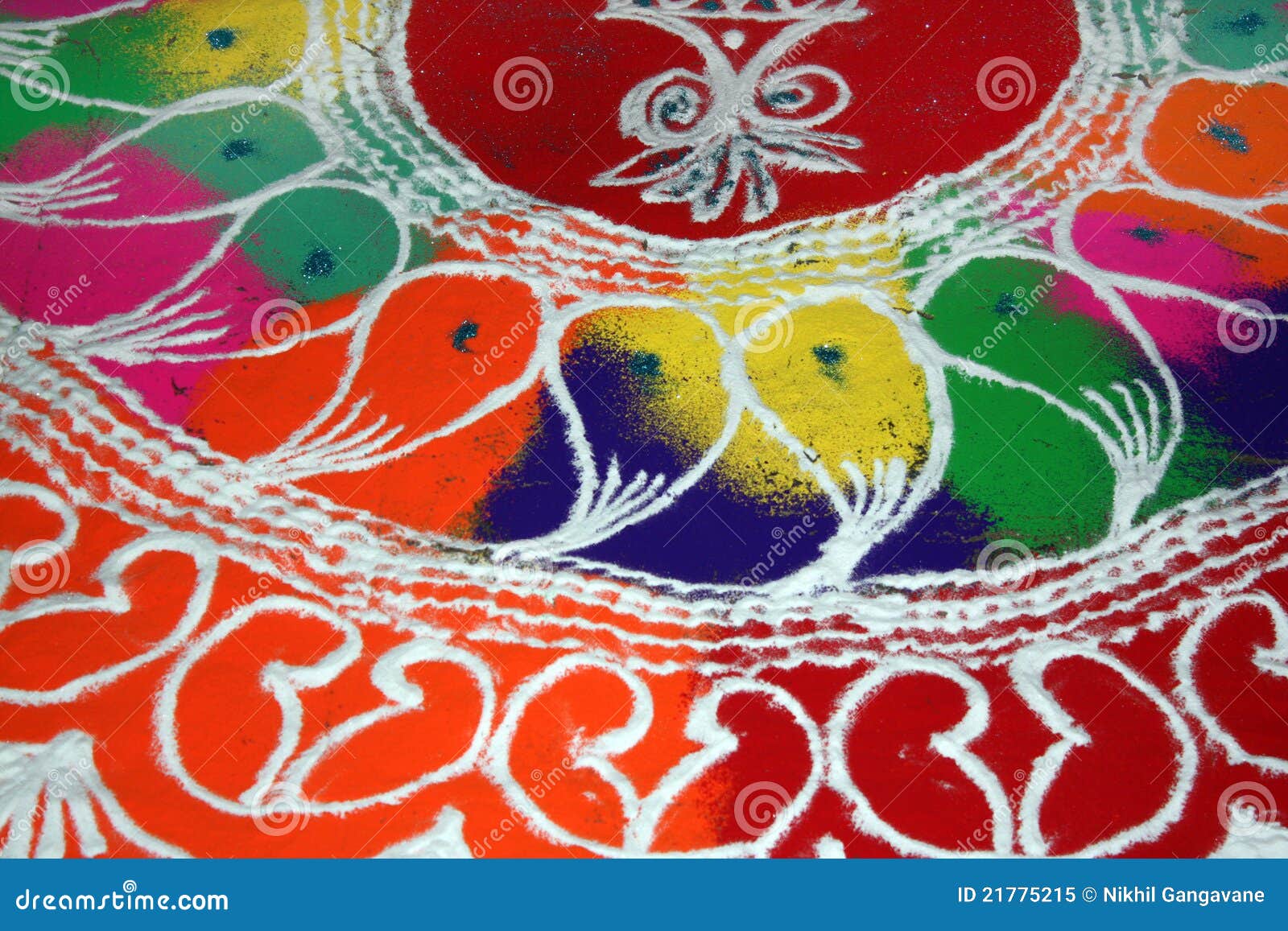 Colorful Rangoli Design stock image. Image of festive - 21775215