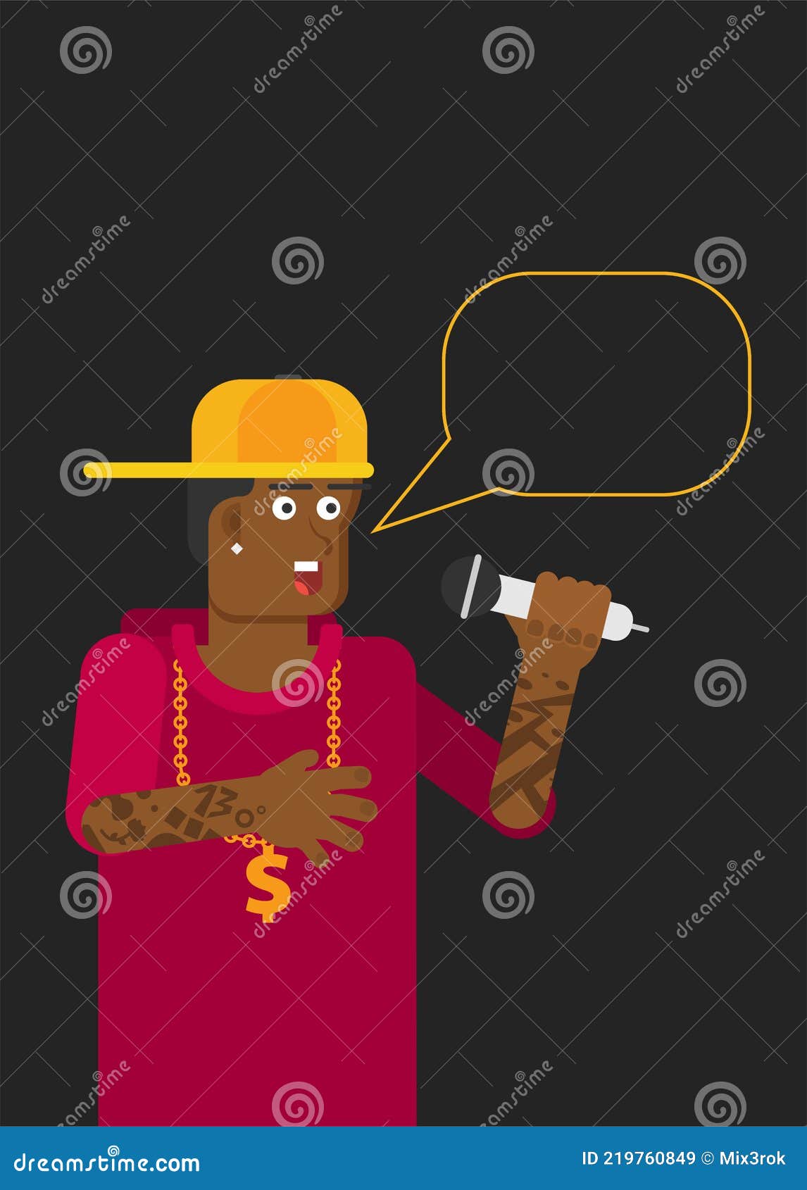 Colorful Rap Battle Flat Vector Stock Vector - Illustration of flat ...