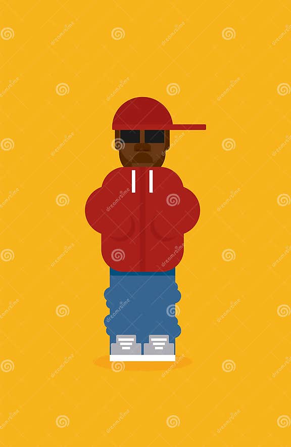 Colorful Rapper Flat Vector Stock Vector - Illustration of cool, people ...