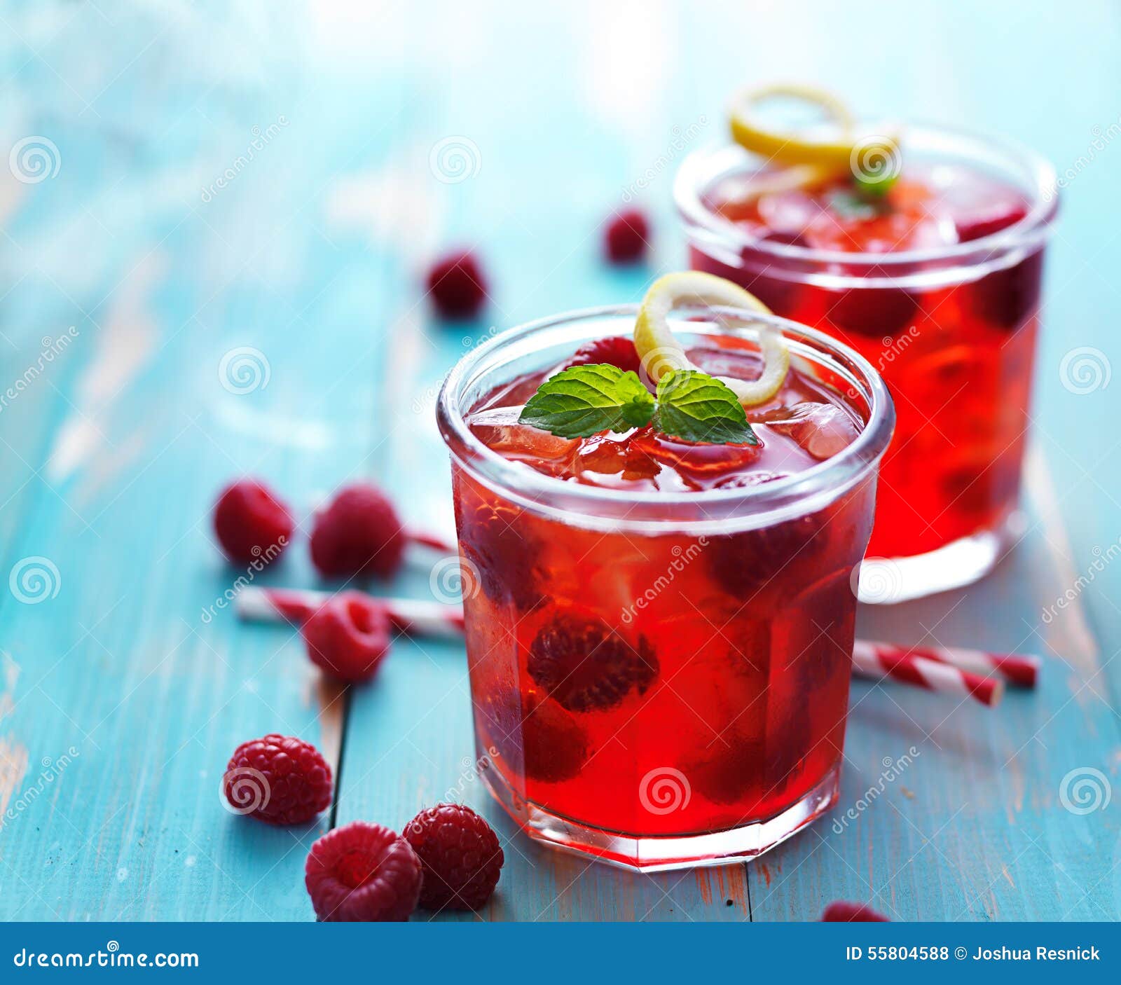 Colorful Raspberry Cocktail Drink Stock Photo - Image of glass, table ...