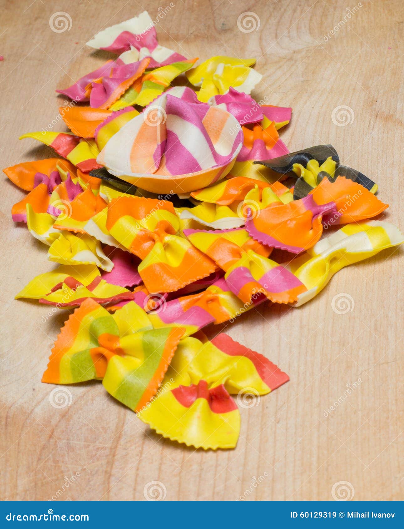 Colorful Ravioli Pasta on a Wooden Surface Stock Image - Image of ...