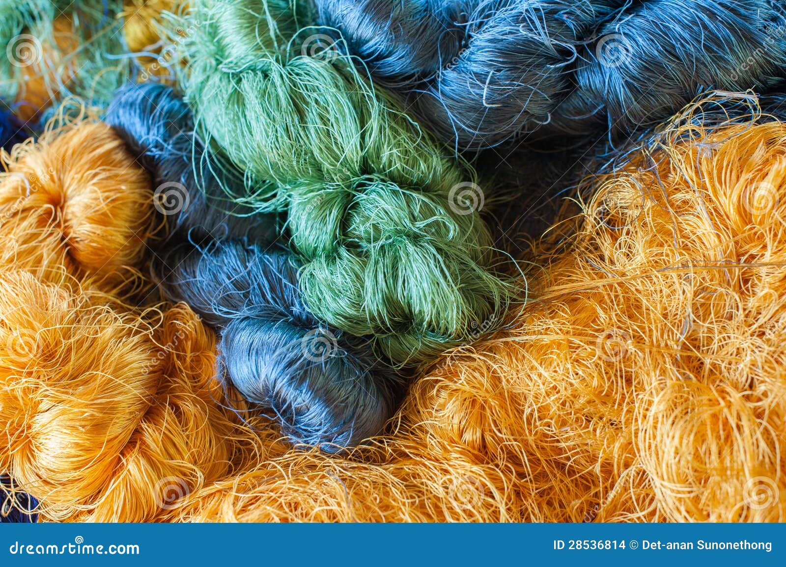 Colorful raw silk thread stock photo. Image of asia, cotton - 28536814