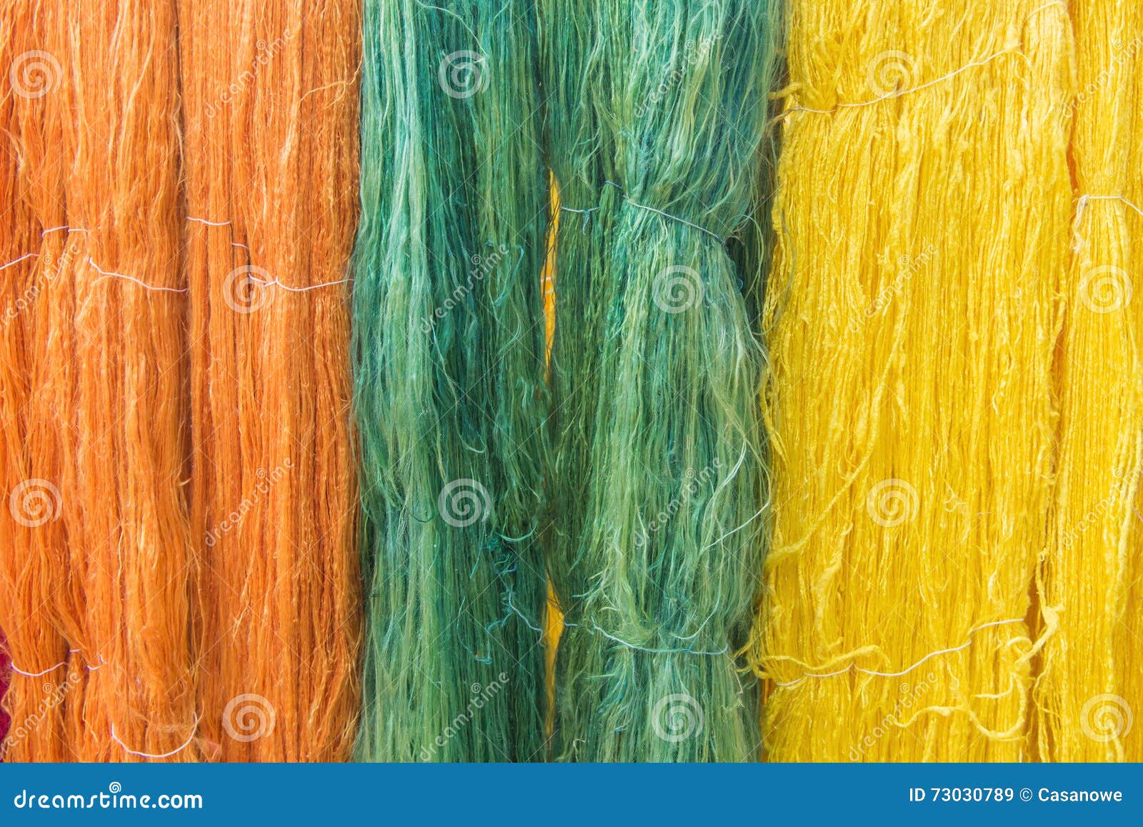 Colorful of Raw Silk Thread for Background Stock Image - Image of ...