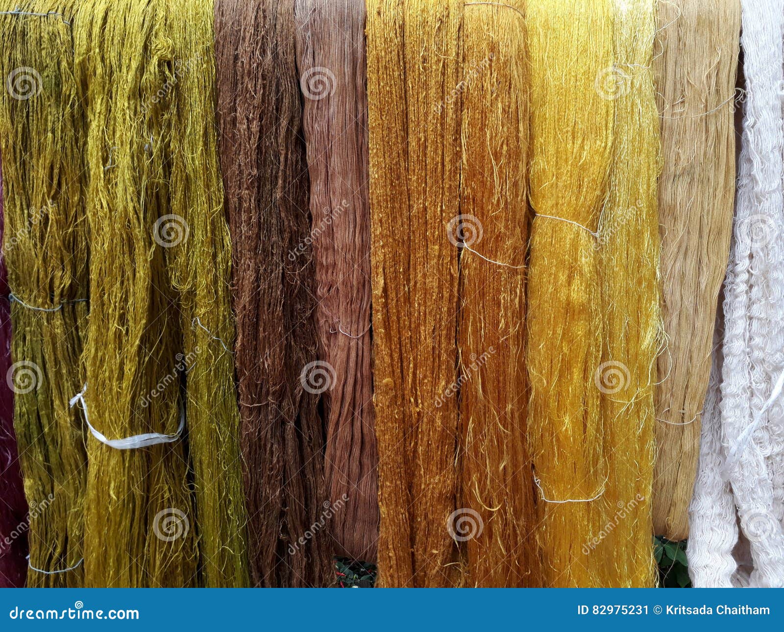 Colorful of Raw Silk Thread Stock Image - Image of bobbin, fashion ...