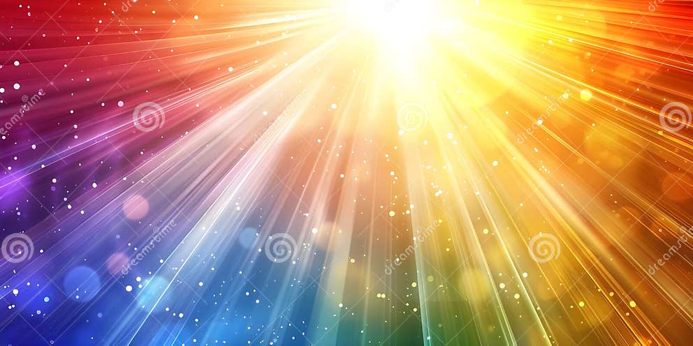 Colorful Ray Beam Background - Ai Generated Stock Illustration ...