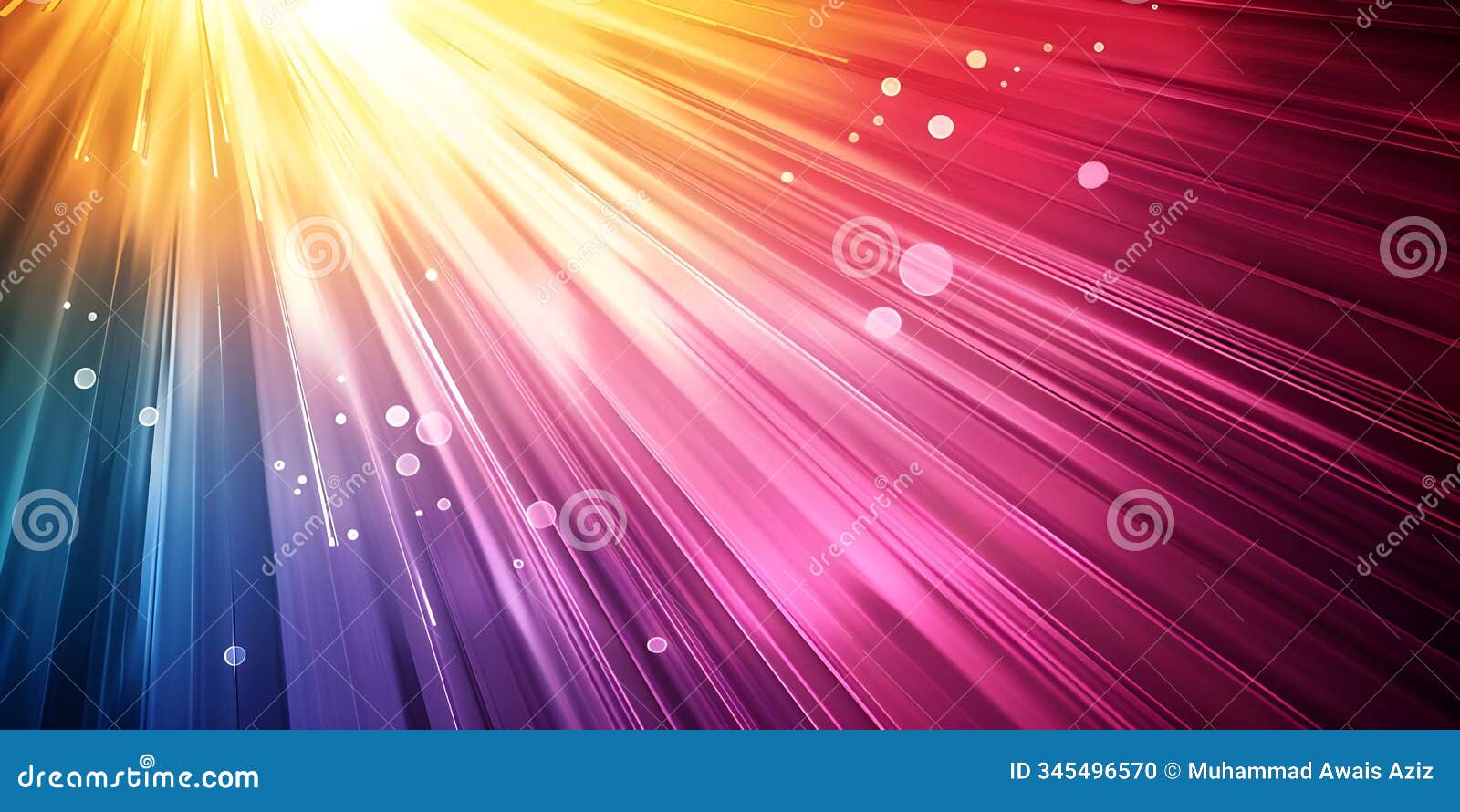 Colorful Ray Beam Background - Ai Generated Stock Illustration ...