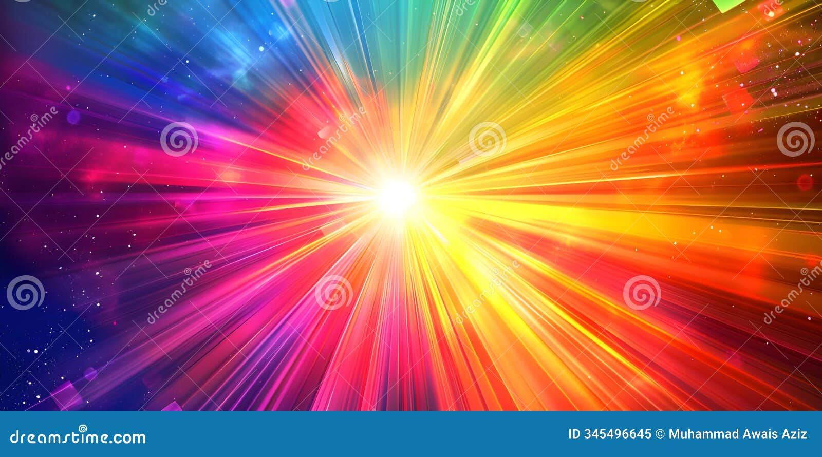 Colorful Ray Beam Background - Ai Generated Stock Illustration ...