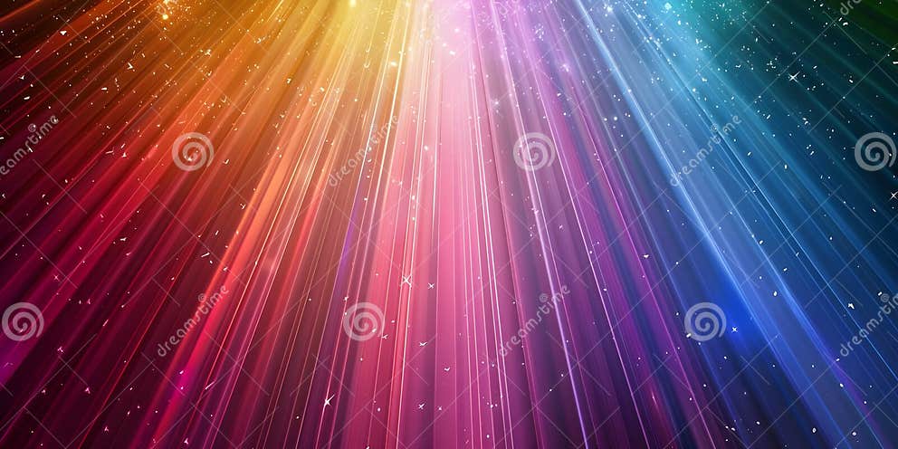 Colorful Ray Beam Background - Ai Generated Stock Illustration ...