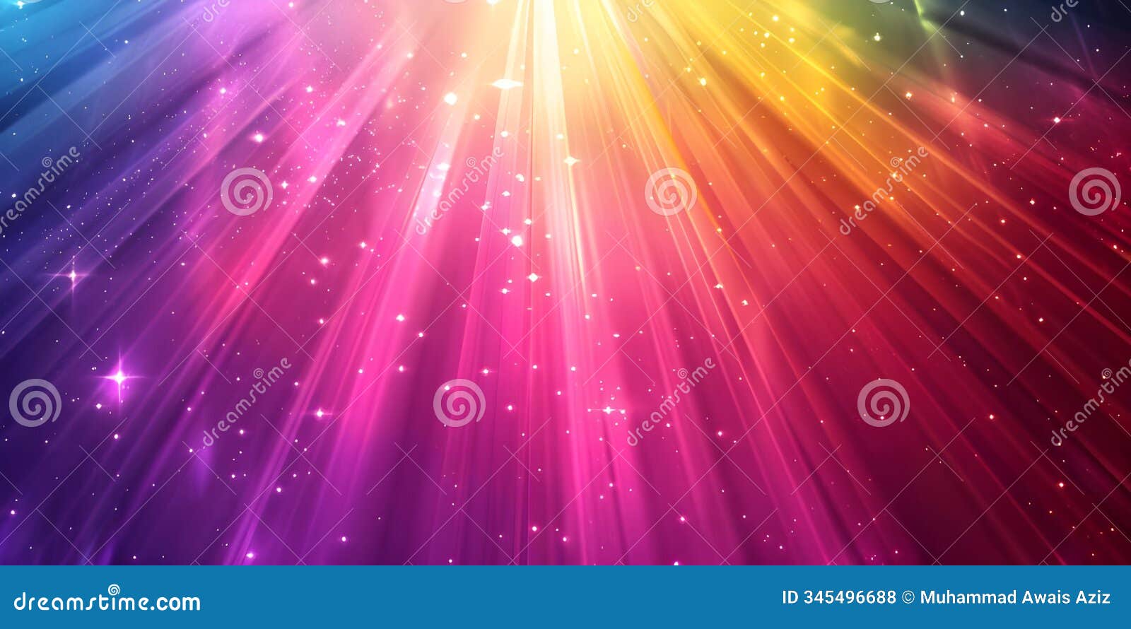 Colorful Ray Beam Background - Ai Generated Stock Illustration ...