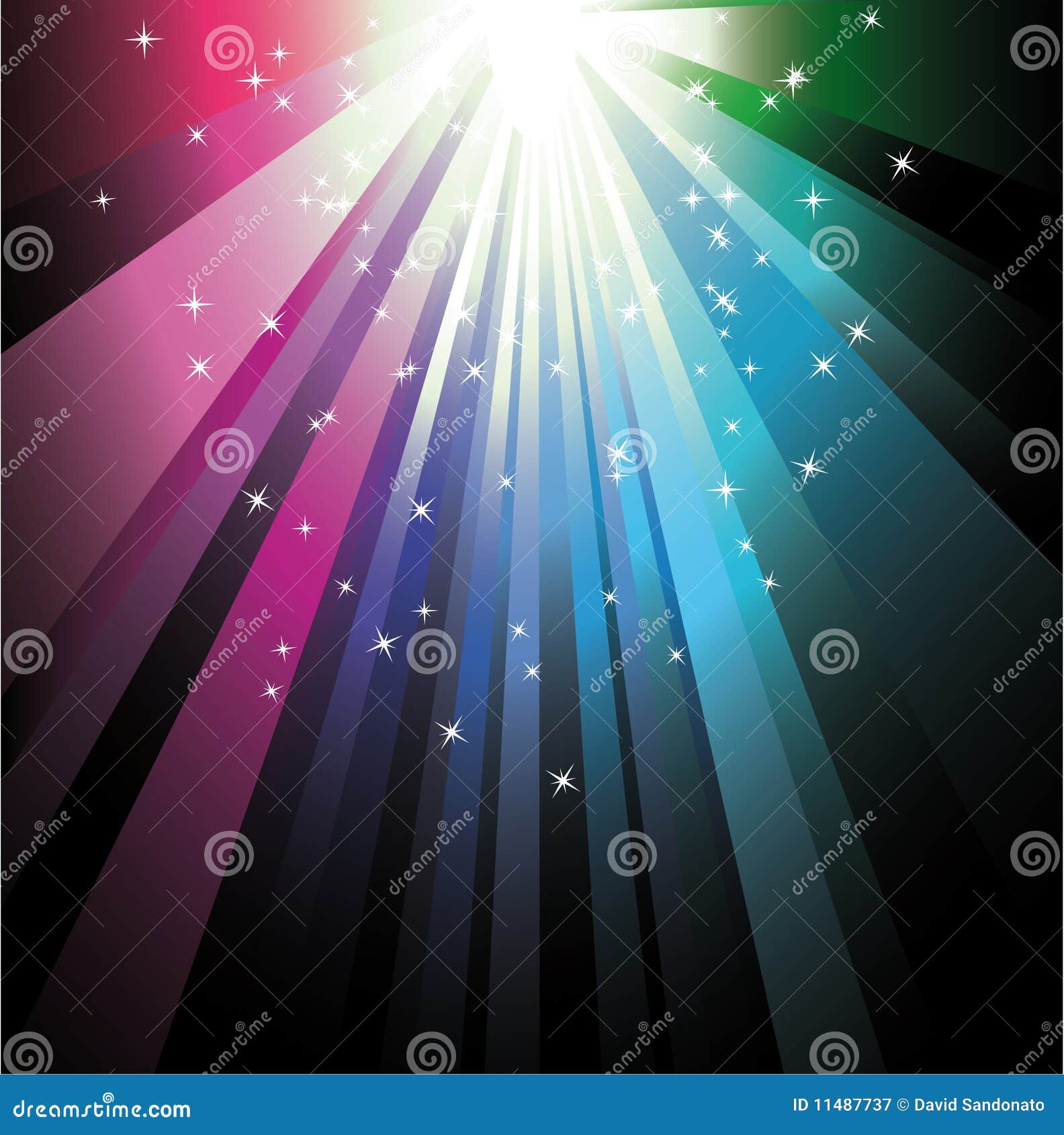 Colorful ray lights stock illustration. Illustration of detail - 11487737
