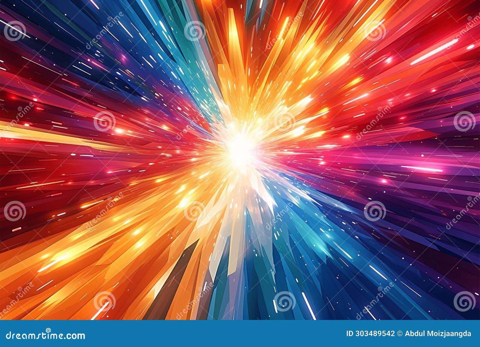 Colorful Rays Explode, Abstract Power, Vector Illustration, Dynamic ...