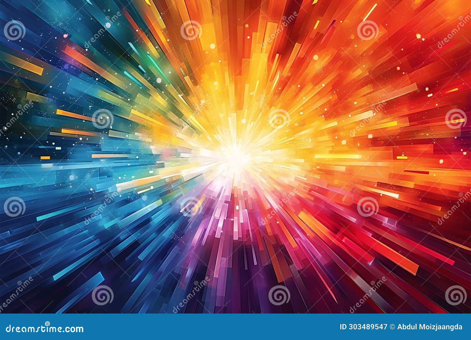 Colorful Rays Explode, Abstract Power, Vector Illustration, Dynamic ...
