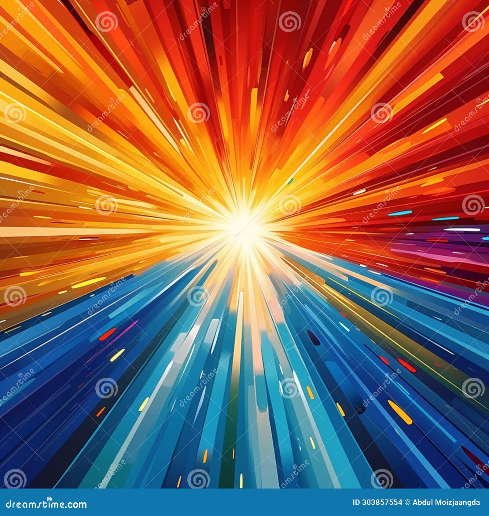 Colorful Rays Explode, Abstract Power, Vector Illustration, Dynamic ...