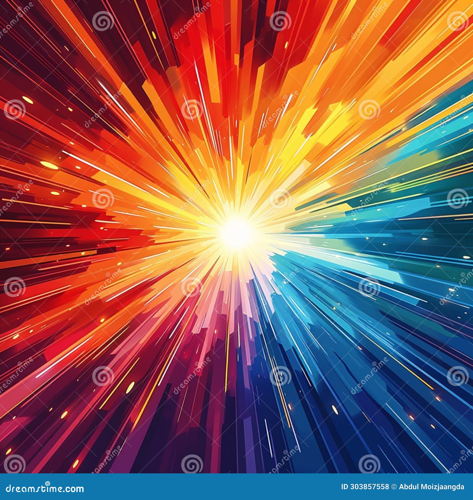 Colorful Rays Explode, Abstract Power, Vector Illustration, Dynamic ...
