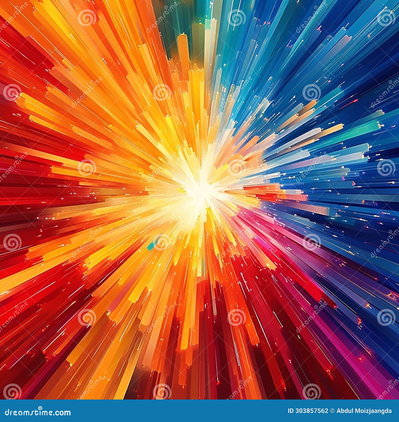 Colorful Rays Explode, Abstract Power, Vector Illustration, Dynamic ...