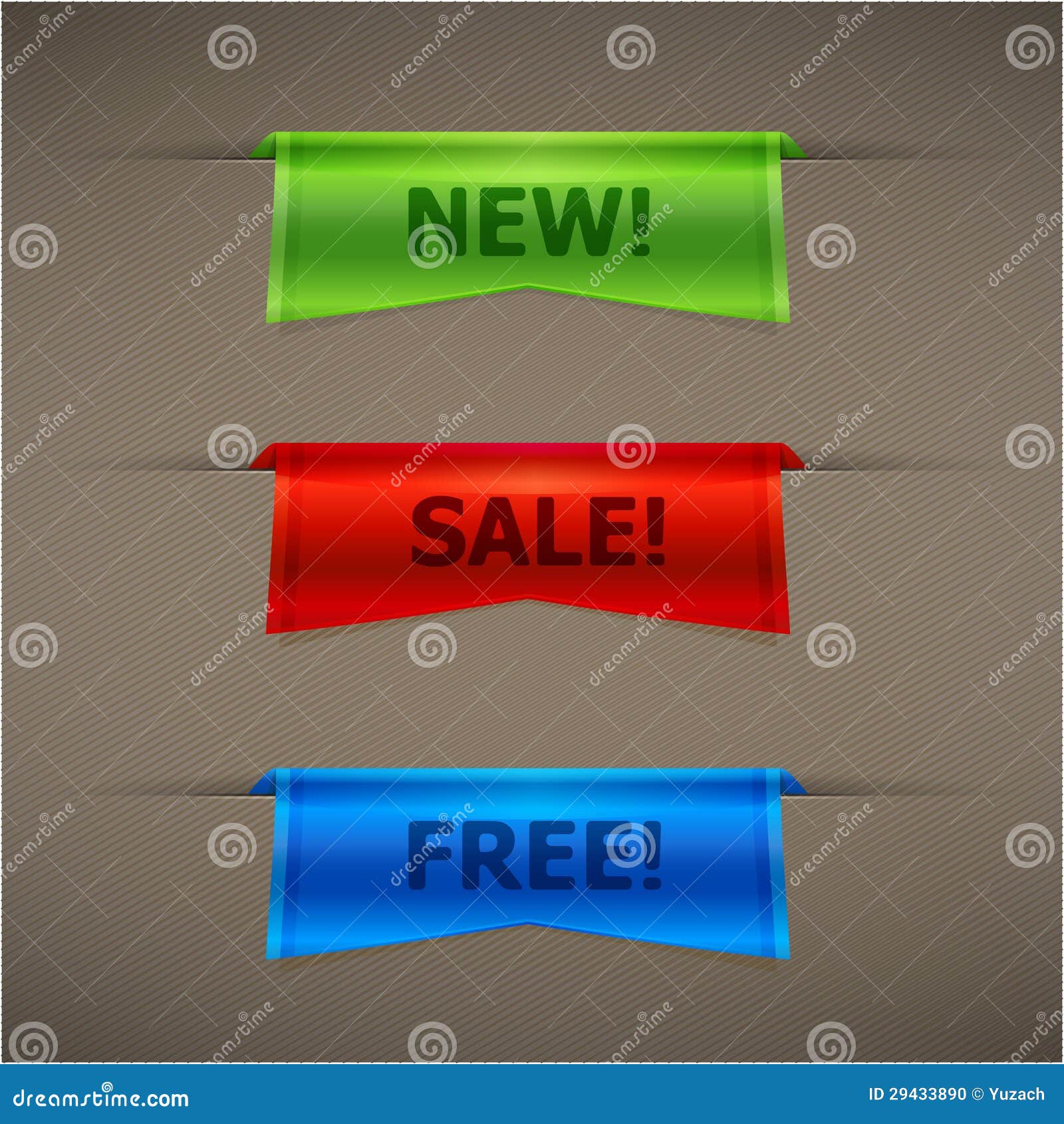 Colorful Realistic 3d Ribbons Stock Vector - Illustration of folding ...