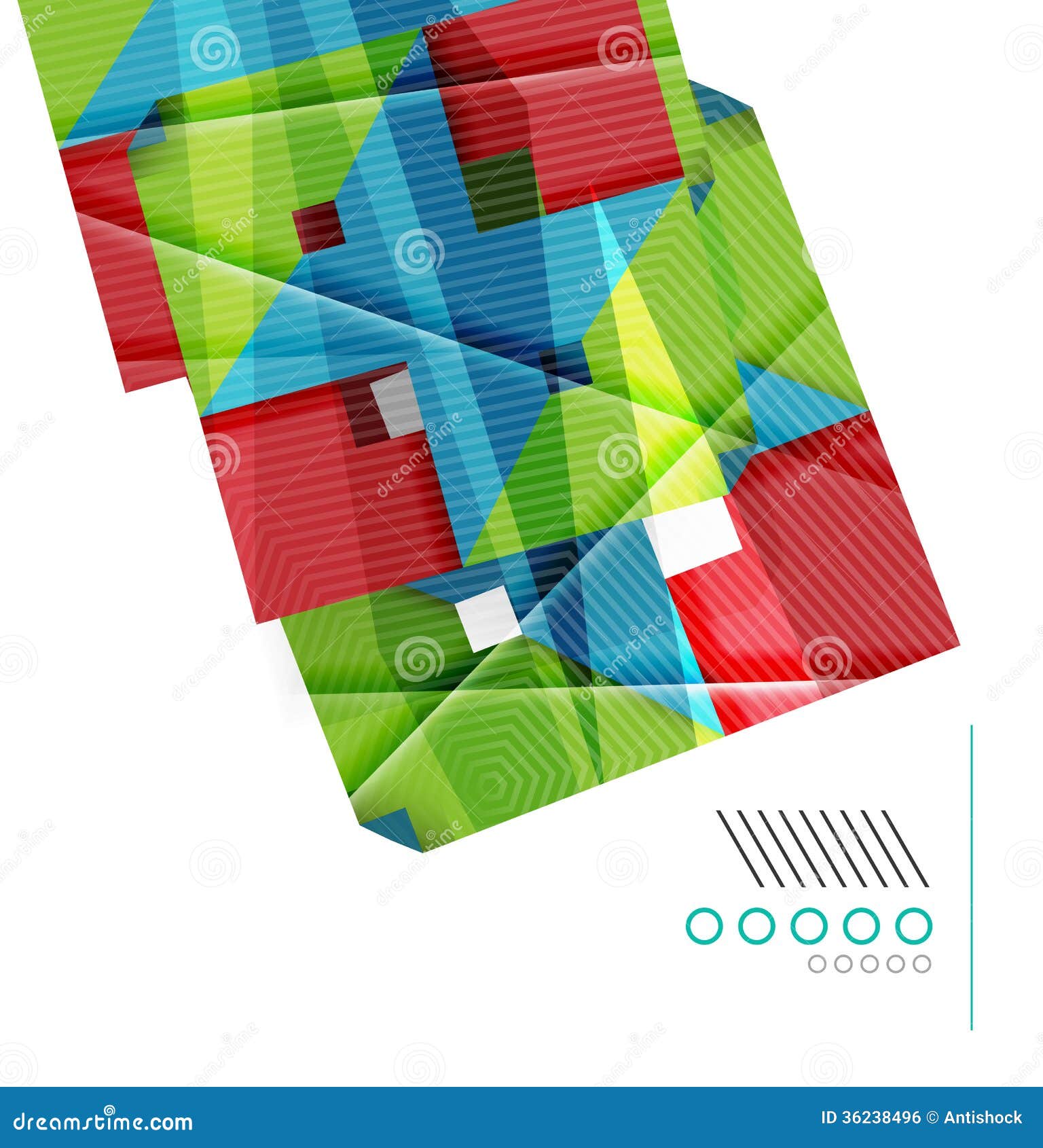 Colorful Realistic Geometric Shape Design Template Stock Vector ...