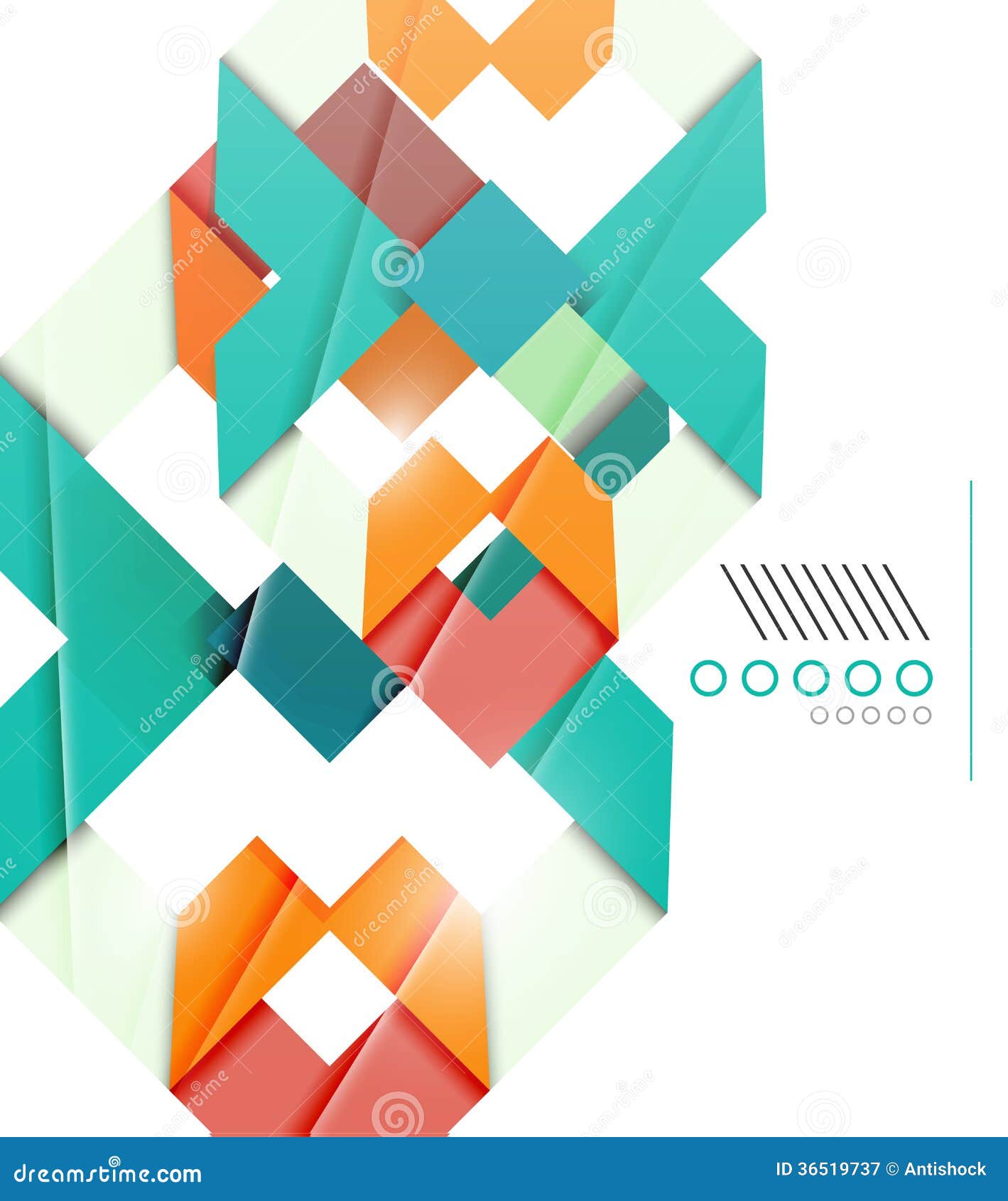 Colorful Realistic Geometric Shape Design Template Stock Vector ...