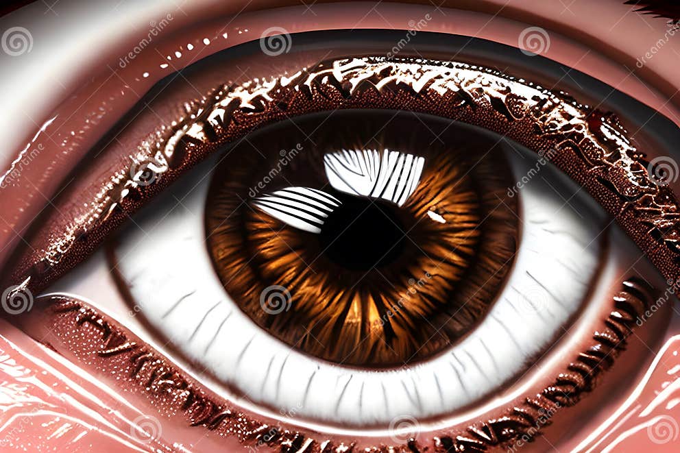 Colorful Realistic Image of the Close Up of the Human Eyes. Stock ...