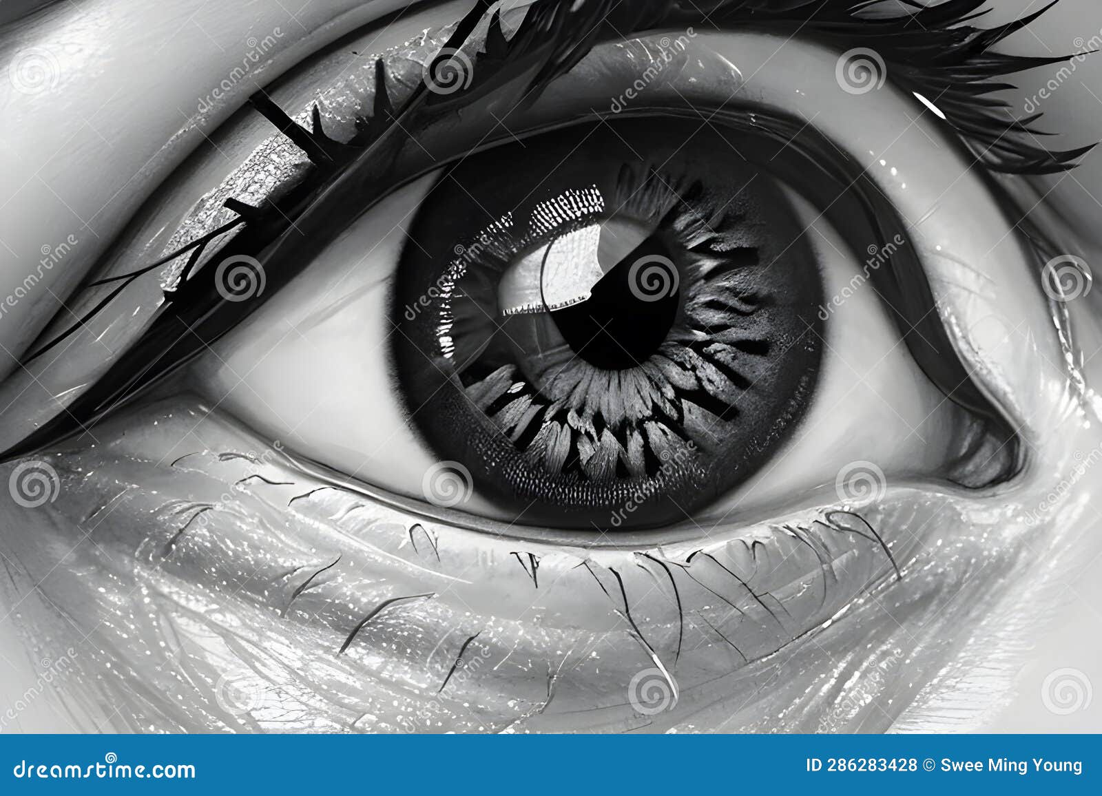 Colorful Realistic Image of the Close Up of the Human Eyes. Stock ...