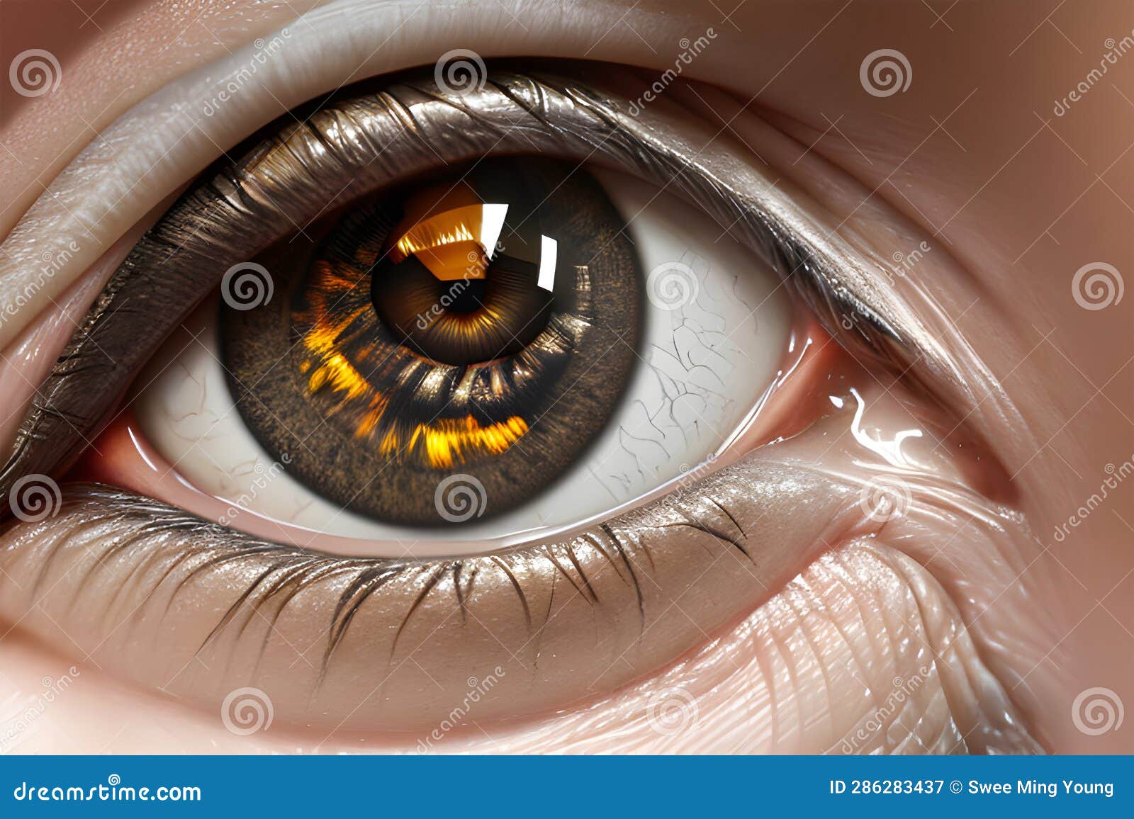 Colorful Realistic Image of the Close Up of the Human Eyes. Stock ...